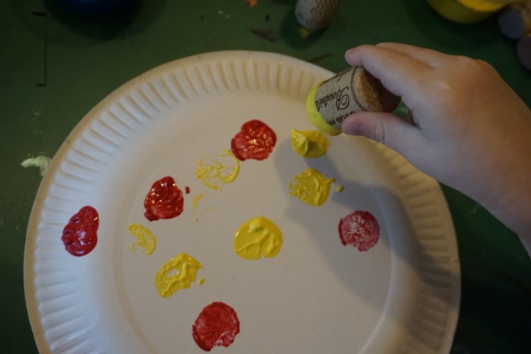 Painting Technique: Cork Printing - Bucklethorn ForestBucklethorn Forest